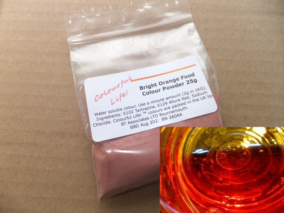 Concentrated Food Colouring Powder 25g All Colours NEW Water Soluble ...