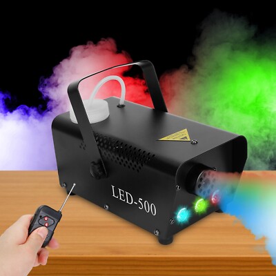 400W Fog Machine Smoke Machine RGB Light Remote Control for Parties ...