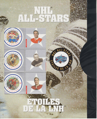 CANADA STAMP SHEET FOLDER 2001 NATIONAL HOCKEY LEAGUE 2ND SERIES SG ...