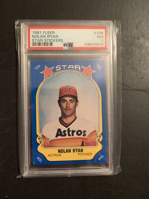 1981 Fleer #108 Nolan Ryan Star Stickers PSA 7 | eBay