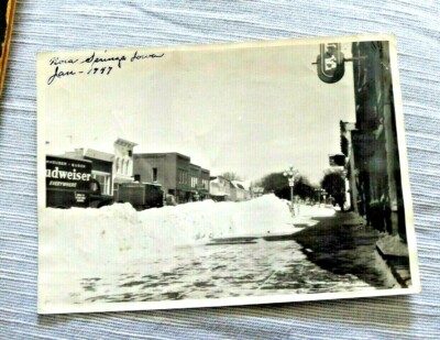 VINTAGE REAL PHOTOGRAPH NORA SPRINGS IOWA JANUARY 1947 DOWNTOWN | eBay
