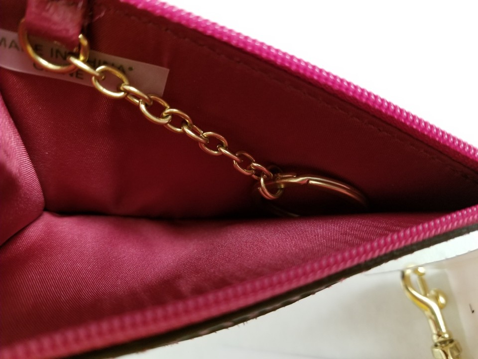 COACH EXOTIC EMBOSSED LEATHER RASPBERRY ID SKINNY WALLET CLUTCH NWT | eBay
