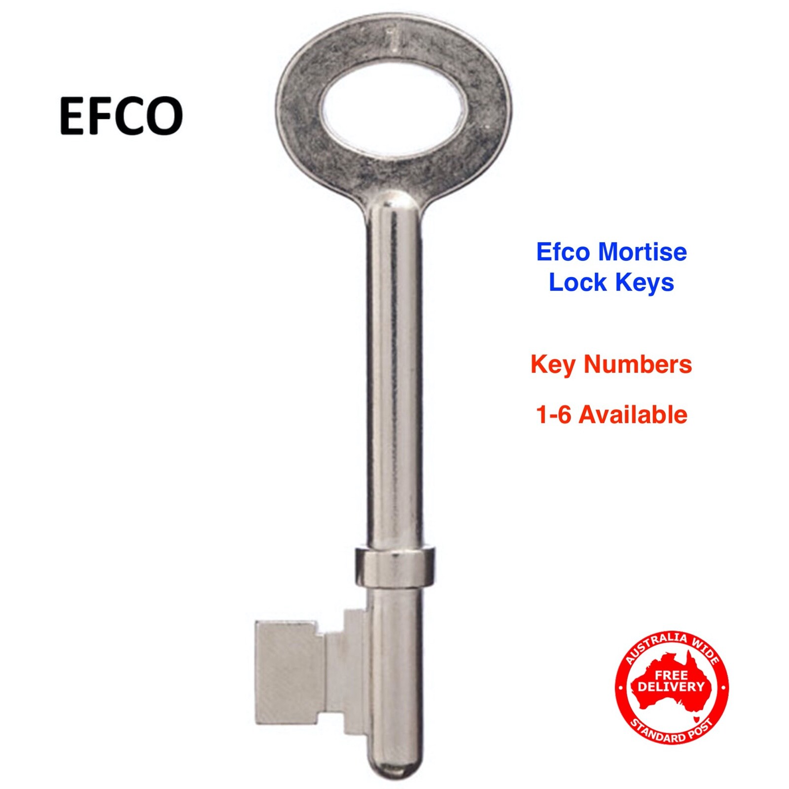 EFCO / LOCKWOOD 2 Lever Mortise Lock Key 1, 2, 3, 4, 5 OR 6-YOU CHOOSE ...