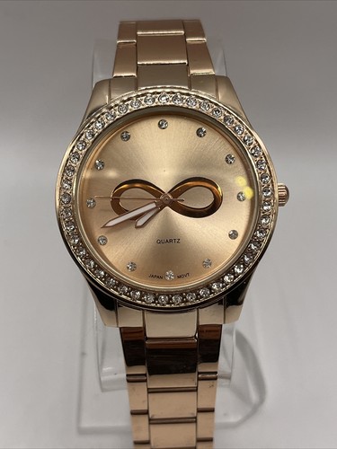 Icing Womens Watch Infinity Symbol Rose Gold 37 mm Gold Dial New ...