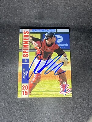 Austin Rei 2015 Grandstand Lowell Spinners Auto Autographed Signed MILB ...