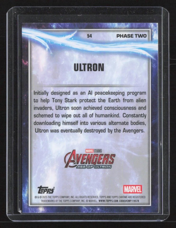 Ultron 2025 Topps Chrome Marvel Studios - #54 Marvel Red & Black ...