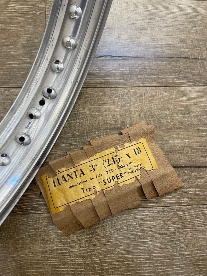Vintage Akront LLanta 18 inch 36 hole Husqvarna Tipo "Super" wheel dirt ...