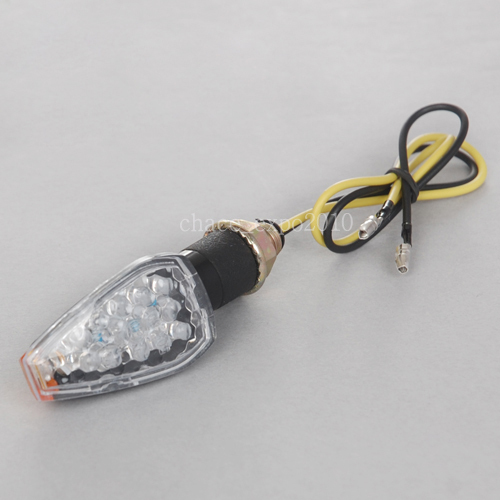 2x 14 LED Amber Motorcycle Dirt Bike Turn Signal Indicators Light ...