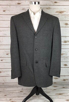 Andrew Fezza Fusion Suit Coat Mens 42 Long Gray 3 Button Wool ...