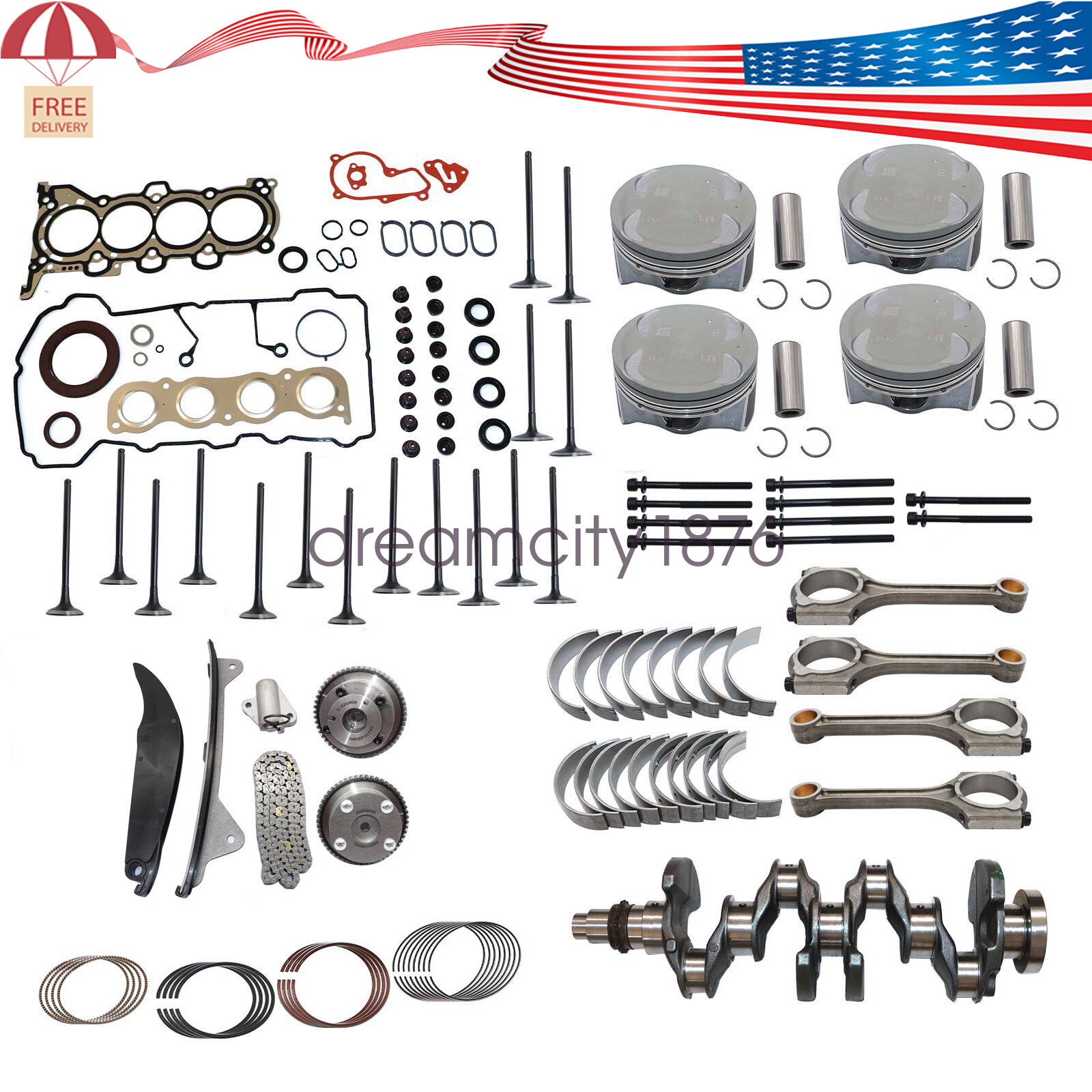 G4NB 1.8L Engine Rebuild Overhaul Kit - Crankshaft ＆ Timing Kit For ...