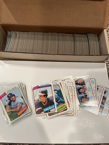 1980 Topps Baseball Card Set Complete 726 Cards Rickey Henderson Rookie ...