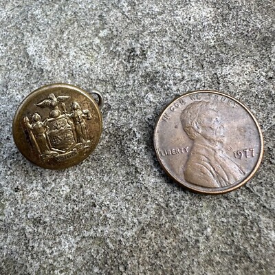 Vintage Antique New York State Seal Excelsior Original Uniform Button ...