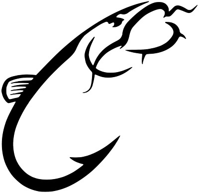 Fishing Hook Stickers Decal Car Boat Tumbler JDM Window Bumper Fish 22 ...