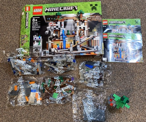 Retired LEGO Minecraft 21118 The Mine 100% Complete new with damaged ...