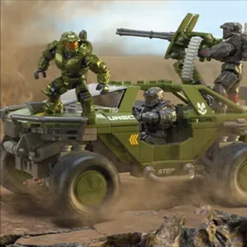 MEGA Brands - HALO FLEETCOM Warthog Vehicle Building Kit with 5 Micro ...