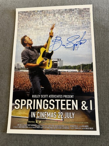 Hand Signed & Authenticated Bruce Springsteen 11x17 Tour Poster W/COA ...