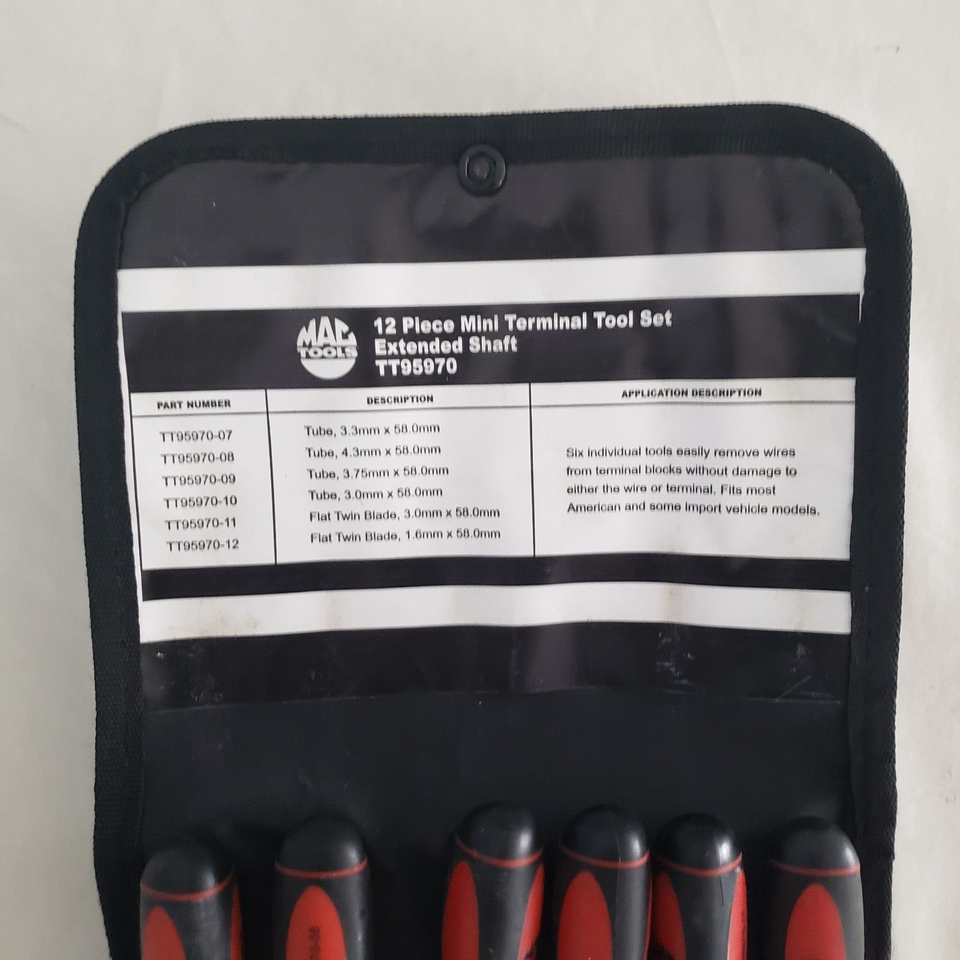 MAC Tools 12 pc. Mini Terminal Tool Set (extended shaft) TT95970 (NEW) | eBay