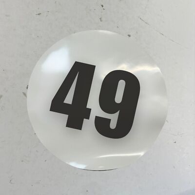 12" Circular Round Magnetic Race Car Number 49 Magnet x2 | eBay