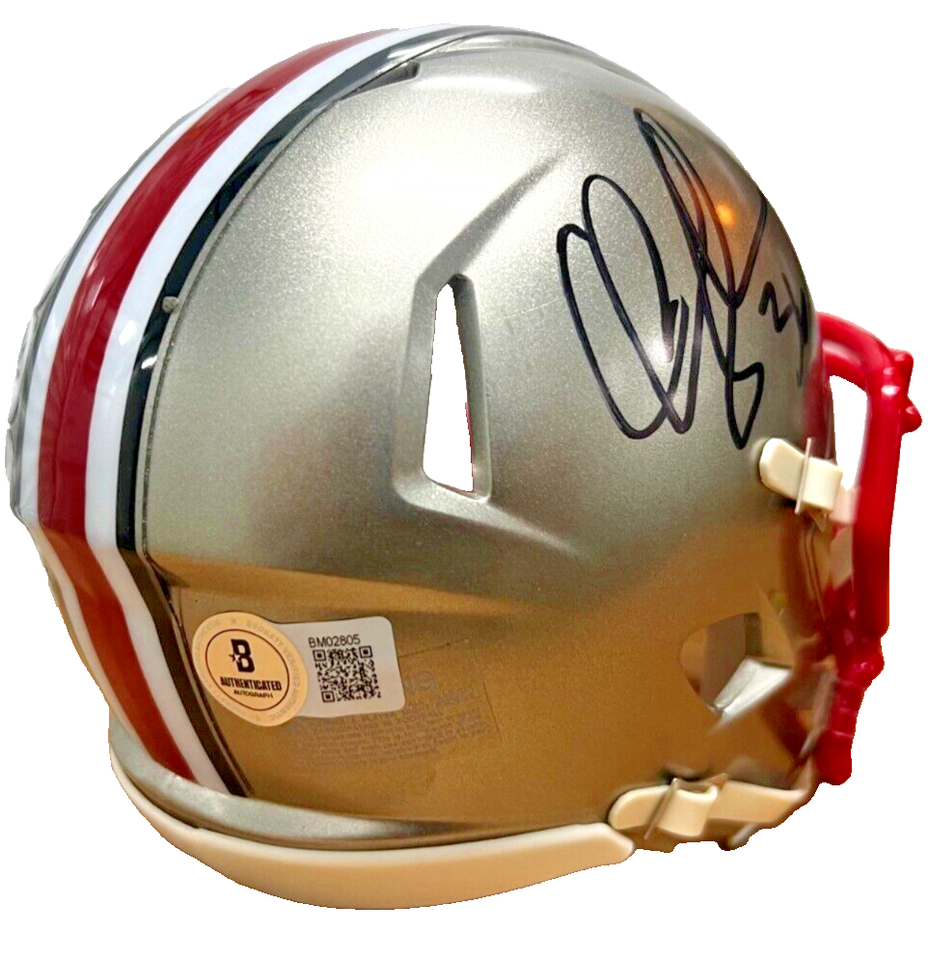 CHRIS SPIELMAN signed (OHIO STATE BUCKEYES) mini football helmet ...