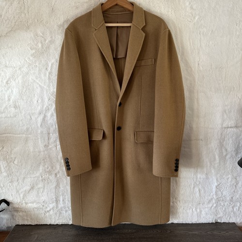 JOSEPH Men's London Wool Cashmere Overcoat Coat Jacket Beige Tan Size ...
