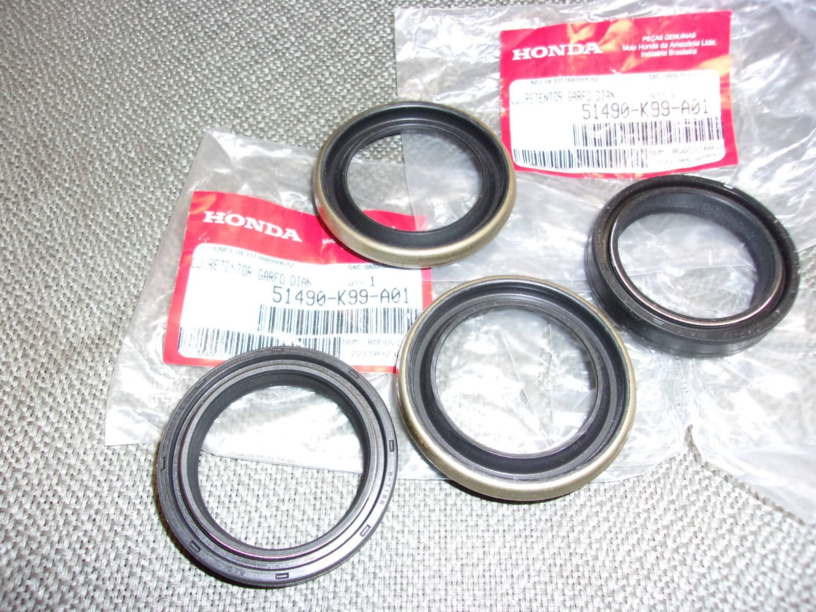 HONDA+Genuine+OEM+FORK+SEAL+SETS+%2351490-K99-A01+CRF250F+19-24+SEAL+ ...