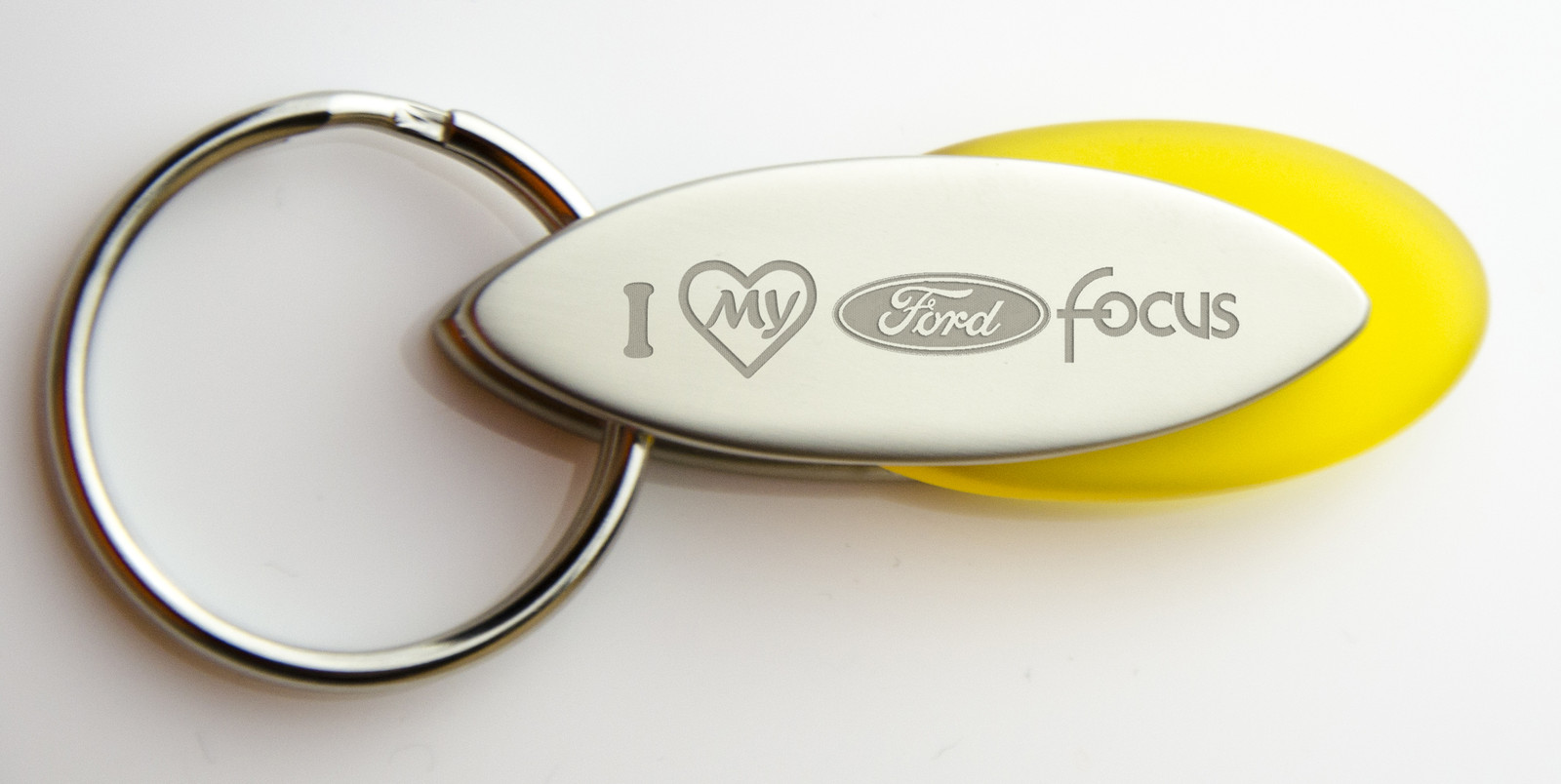 Personalised I LOVE MY FORD FOCUS Design keyring BOXED engraved Free ...