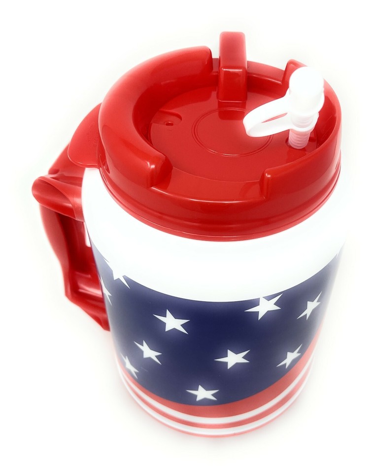 Water Tracking Insulated Hospital Mug w/Handle + Straw -32 Oz BPA Free ...