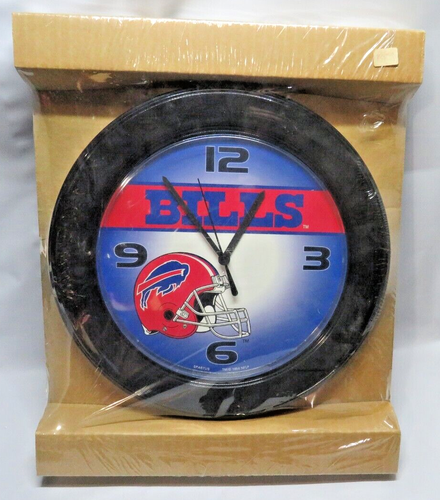 Buffalo Bills NFL Wall Clock Manufactured by Spartus Vintage 1993 11 ...