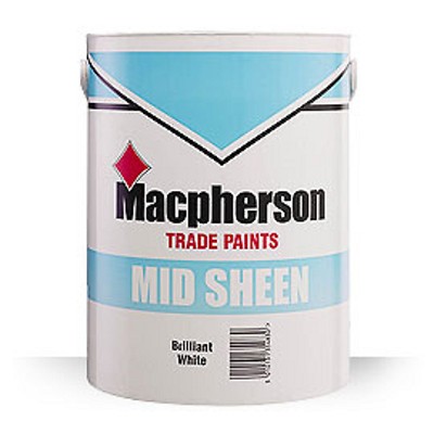 Macpherson Mid Sheen Emulsion 5 LT Brilliant White OR Magnolia (New ...
