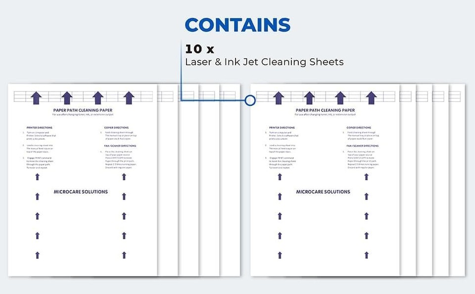 Laser & inkjet Printer Cleaning Sheet (8.5 x 11") 10 Sheets | eBay