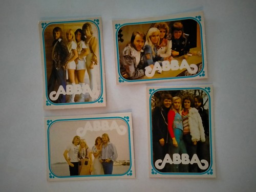 ABBA trading cards SMALL MINI cards vintage Agnetha Benni Bjorn set of ...