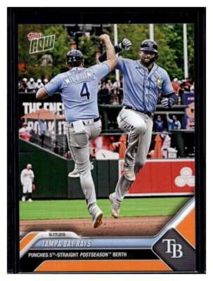 2023 Topps Now #884 Tampa Bay Rays Orange Parallel Card #d /5 | eBay