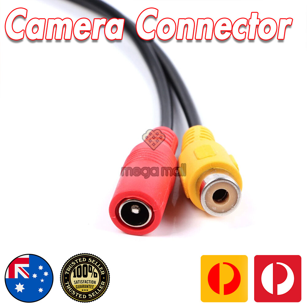 Car Reverse Backup Camera 4-Pin FEMALE Adapter Connector RCA CVBS Wire ...