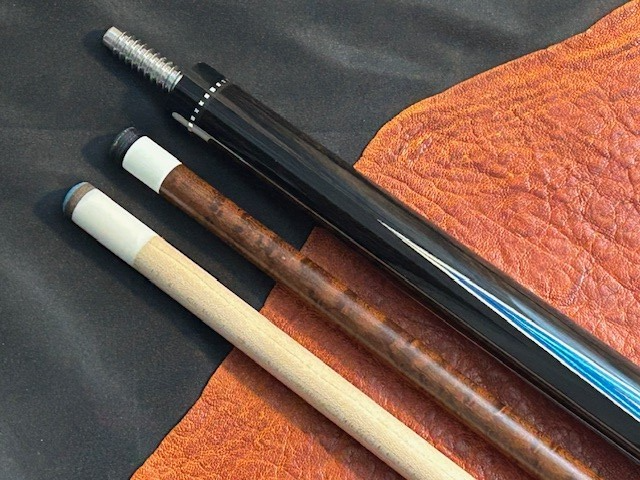 Gold Rush Custom Pool Cue by Kevin McClain W/2 Shafts. Leather Wrap. | eBay