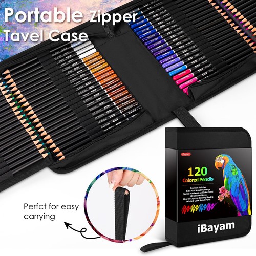 Art Supplies Sketching Kits, 123-Pack Colored Pencils Set with 3-Color ...