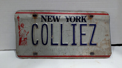 Vintage New York 1980s - 90s Vanity License Plate "COLLIEZ" Collie Dog ...