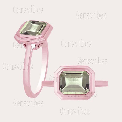 925 Sterling Silver Handmade Prasiolite Ring Green Amethyst Ring For ...