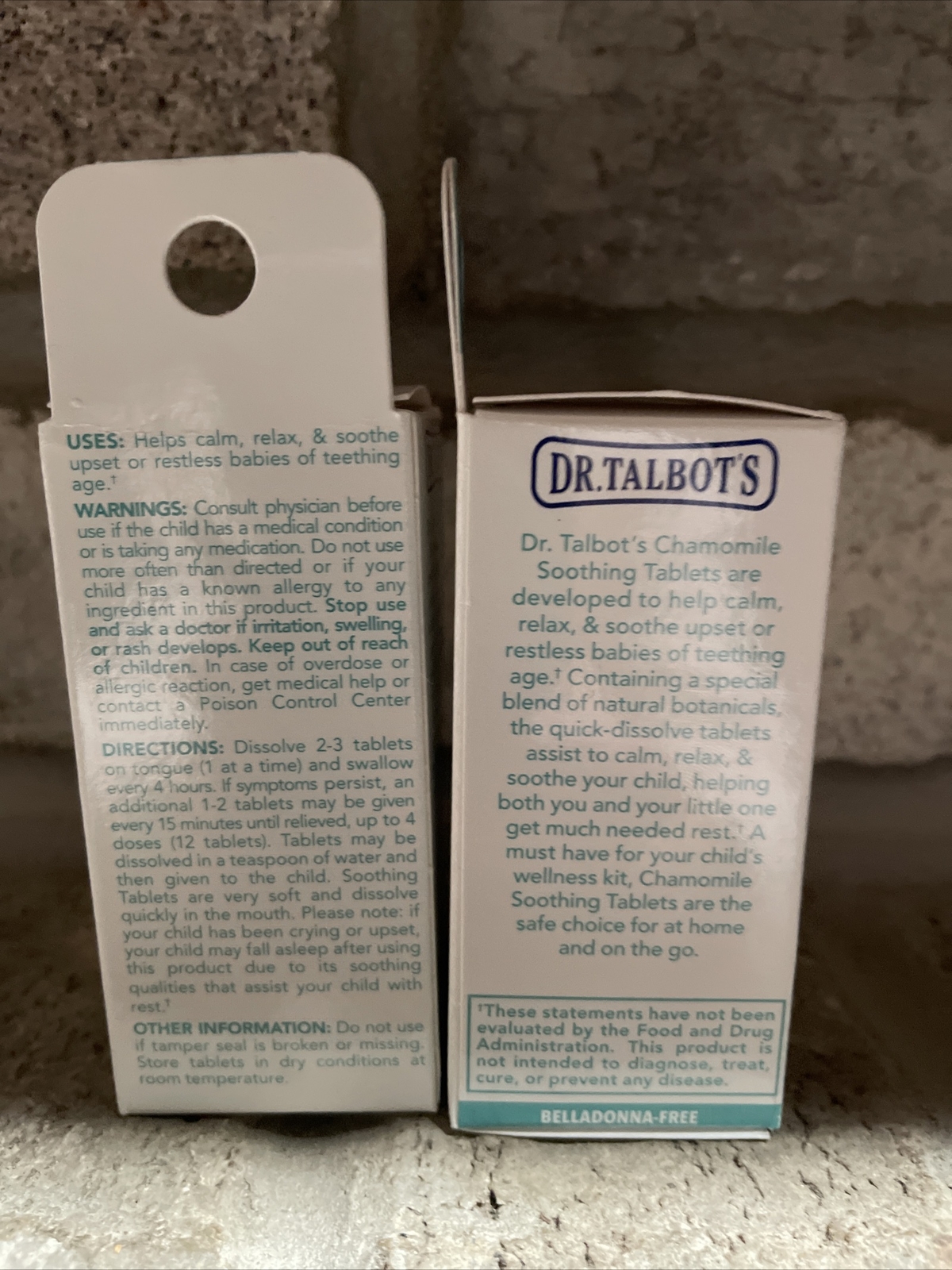 Lot of 2 Dr. Talbot's Chamomile Soothing Tablet Quick Dissolve 280 ...