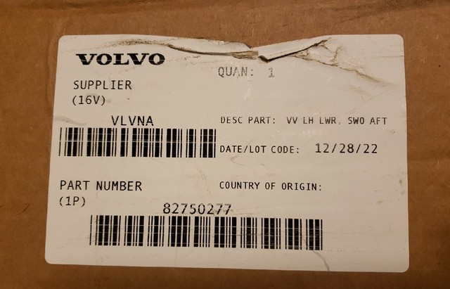 Genuine Volvo Air Deflector SWO-LH NT LH VO 82750277 for sale online | eBay