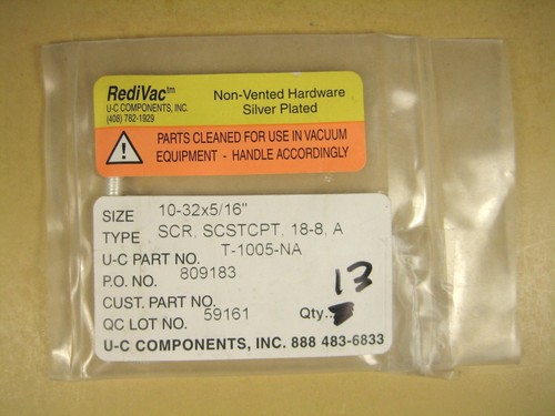 RediVac 10-32 x 5/16" Set Screw Silver Coated 13pcs | eBay