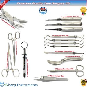 Dental Oral Surgery Instruments Kit Coupland Elevators Forceps Lucas ...