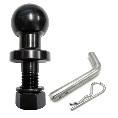 Vonnies 3500KG Heavy Duty Tow Ball BLACK inc Hitch Pin + Nut Premium ...