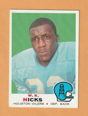 1969 Topps Football W.K. Hicks #152 NM | eBay