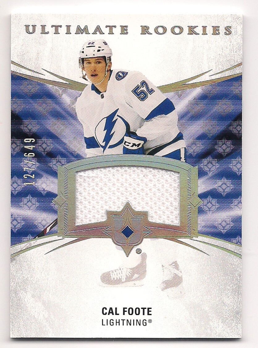 Cal Foote 20-21 Upper Deck Ultimate Collection Rookies Game Jersey /649 ...