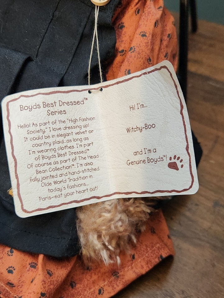 Vintage The Boyds Bear Collection Stuffed Plush 19" Witchy Boo ...