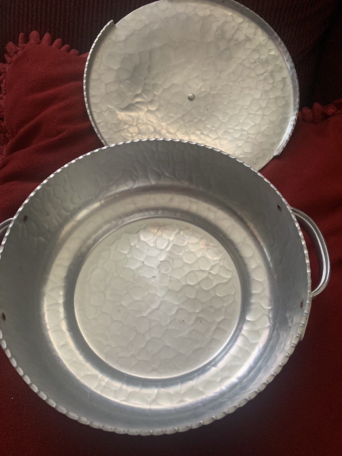 Hand Wrought Creations by Rodney Kent Hammered Aluminum Covered Dish ...
