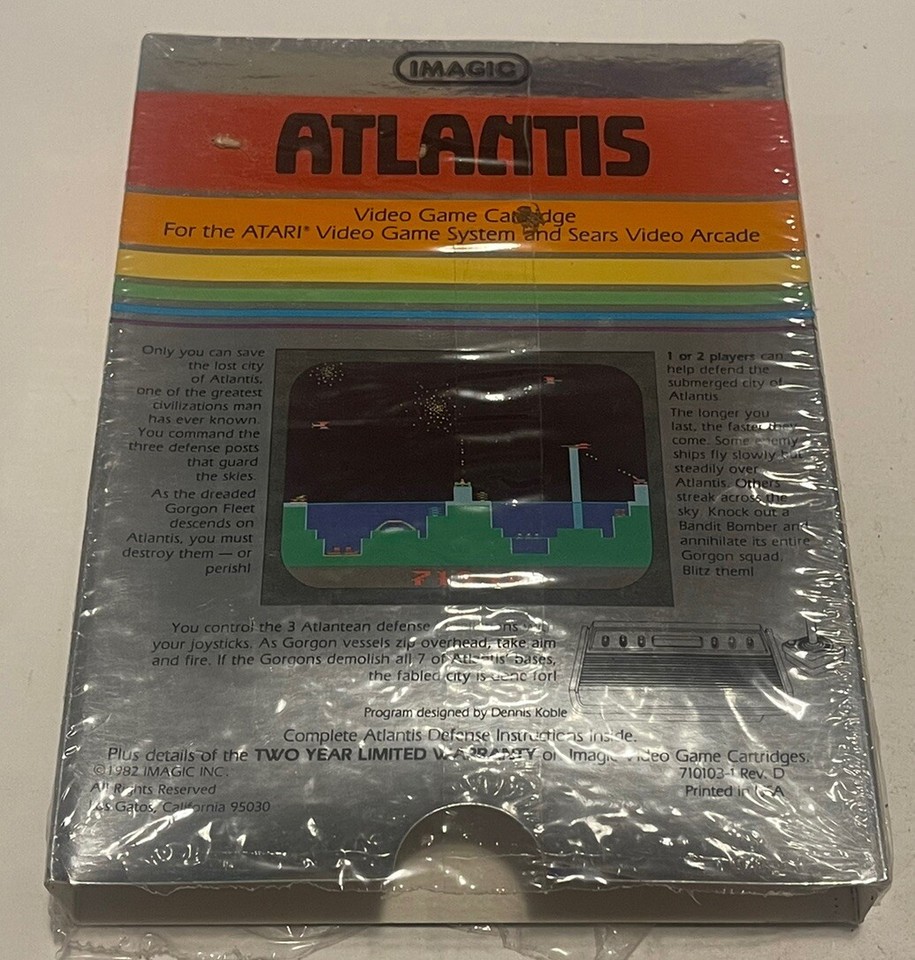 1982 CIB Atari 2600 Game - ATLANTIS, Complete In Box, Imagic | eBay