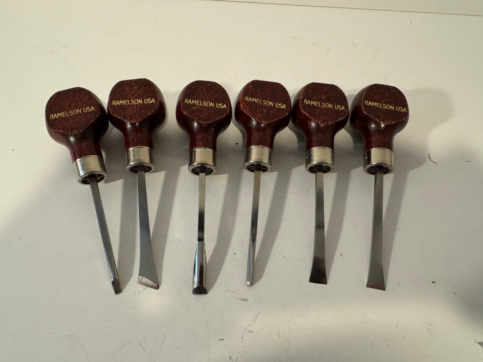 Vintage Ramelson Palm Grip Wood Carving Tools With (6) Tools | eBay