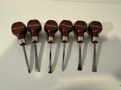 Vintage Ramelson Palm Grip Wood Carving Tools With (6) Tools | eBay