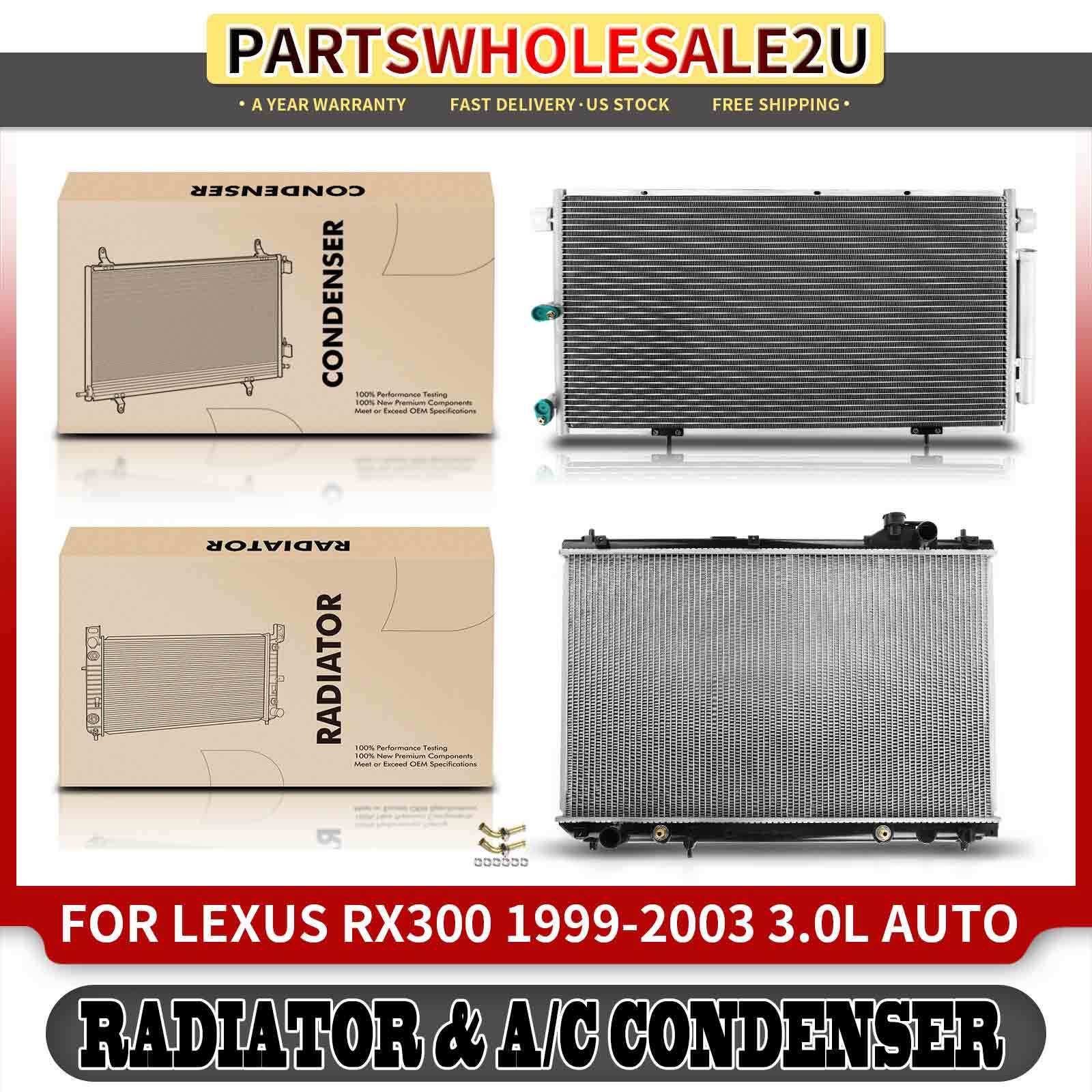 Radiator & AC Condenser Cooling Kit for Lexus RX300 1999-2003 3.0L Auto ...